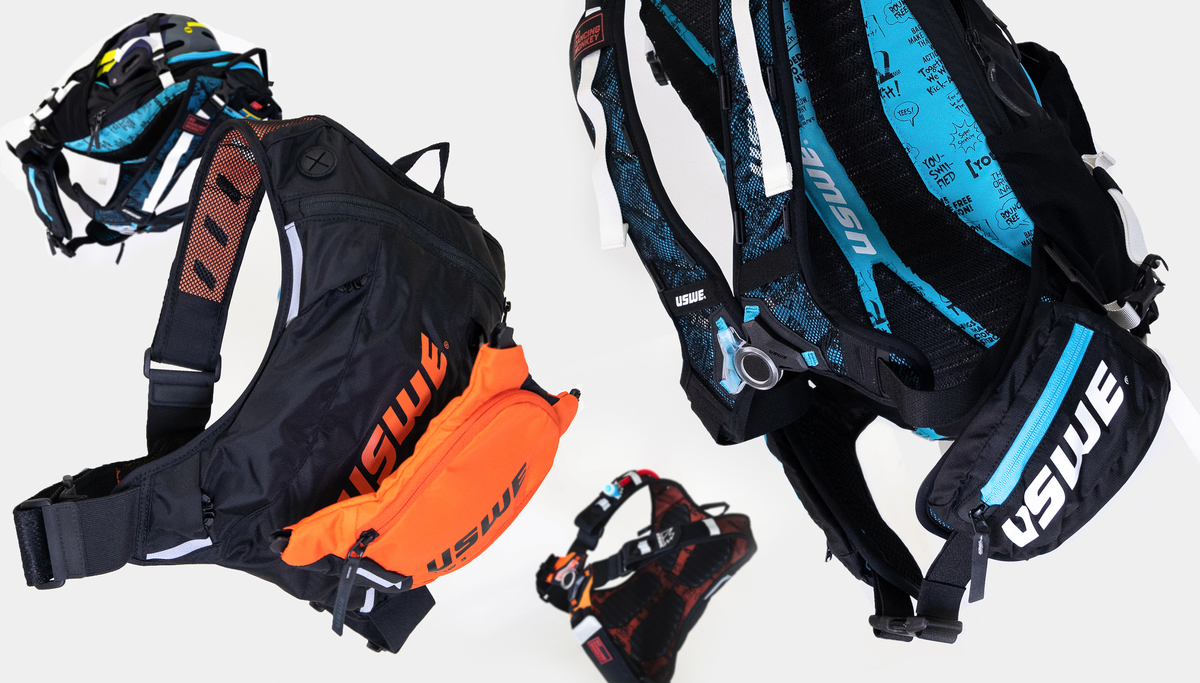 USWE FLOW 16 Protector and RAW 3 Backpacks – KISKA Eye Candy